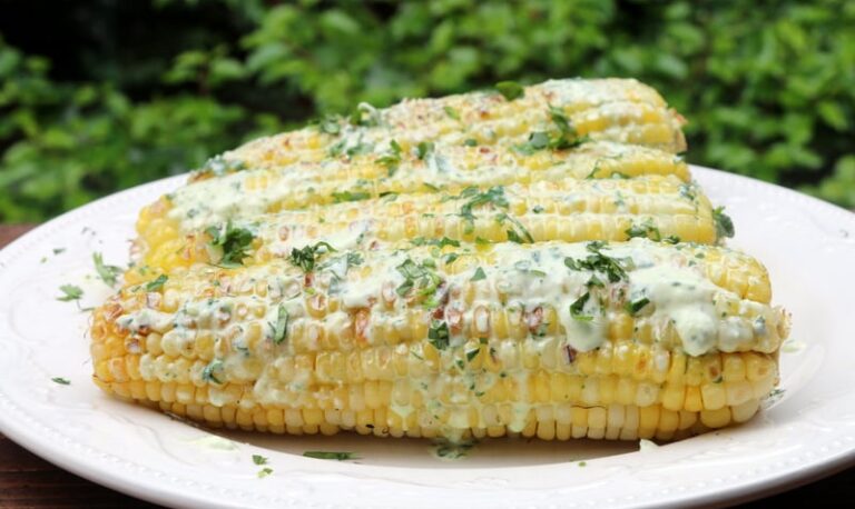 Receta choclos con salsa de queso y cilantro deliciosa y fácil